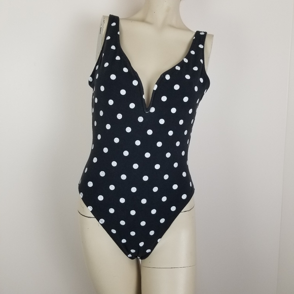 Vintage | Swim | Vintage Gitano Black And White Polka Dot One Piece ...